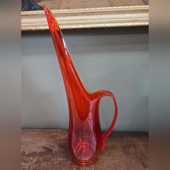 Viking | Art | Vintage Viking Glass Persimmon Orange Swung Glass ...
